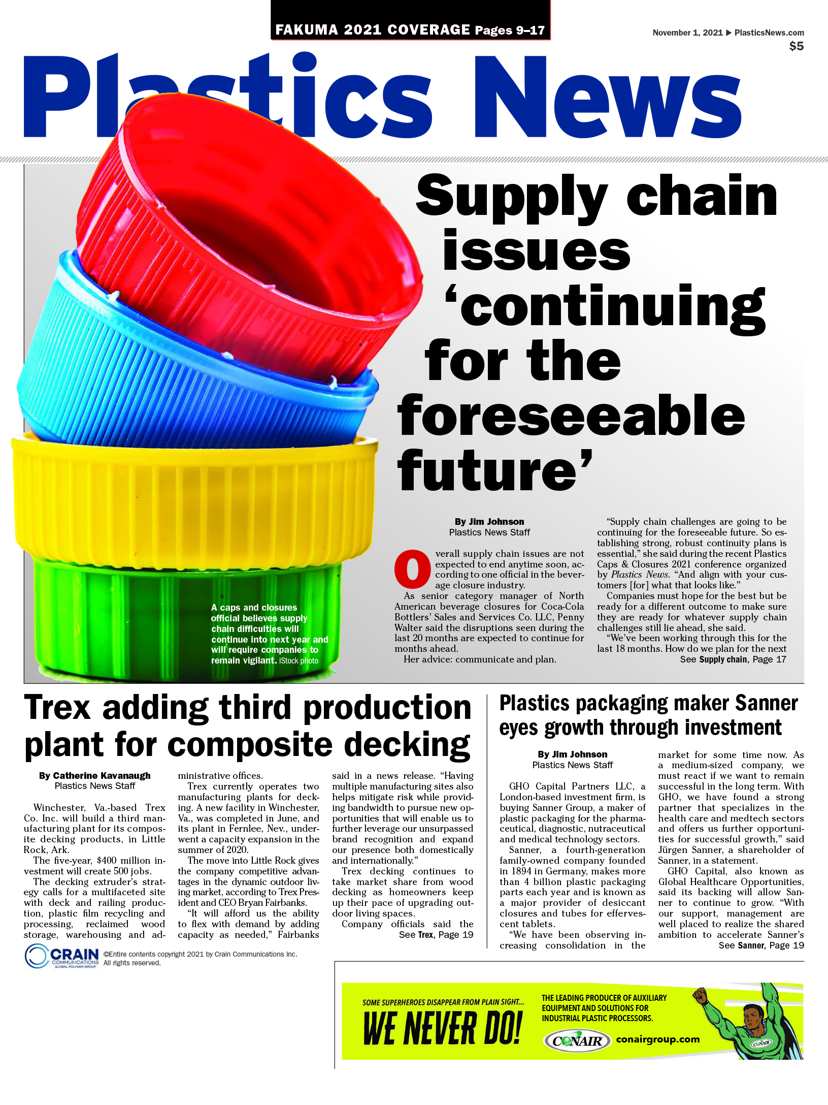 Digital edition Plastics News | Nov. 1, 2021 | Plastics News