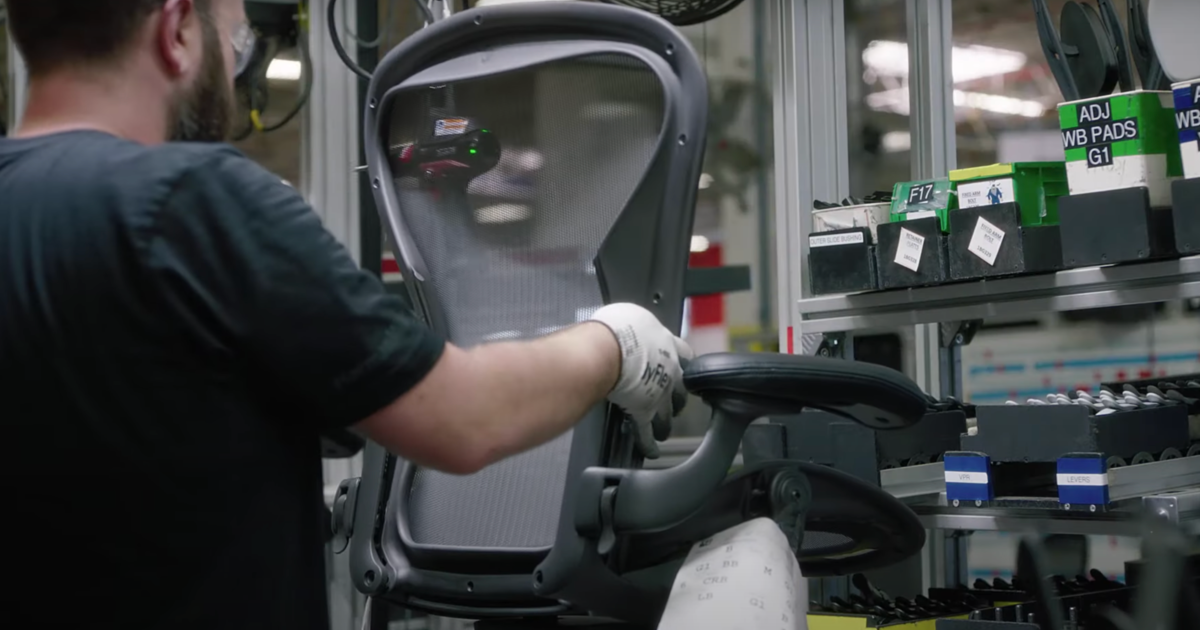 Herman Miller re-engineers Aeron chair using ocean-bound plastic ...