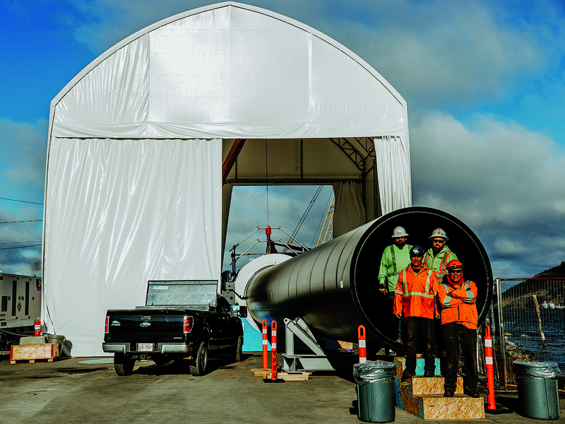 Giant HDPE pipe replaces steel for outfall project | Plastics News