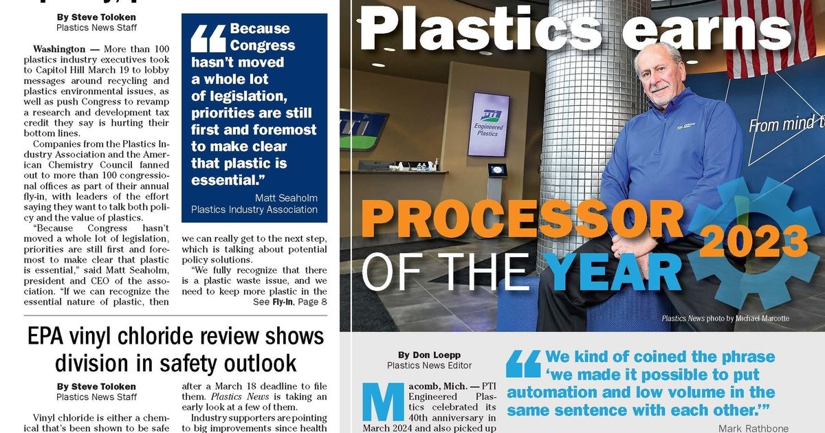 This week's issue of Plastics News is out now | March 25, 2024 ...