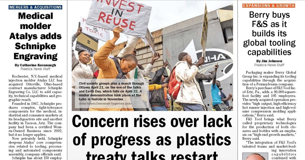 Latest issue of PN is out now | April 15, 2024 | Plastics News