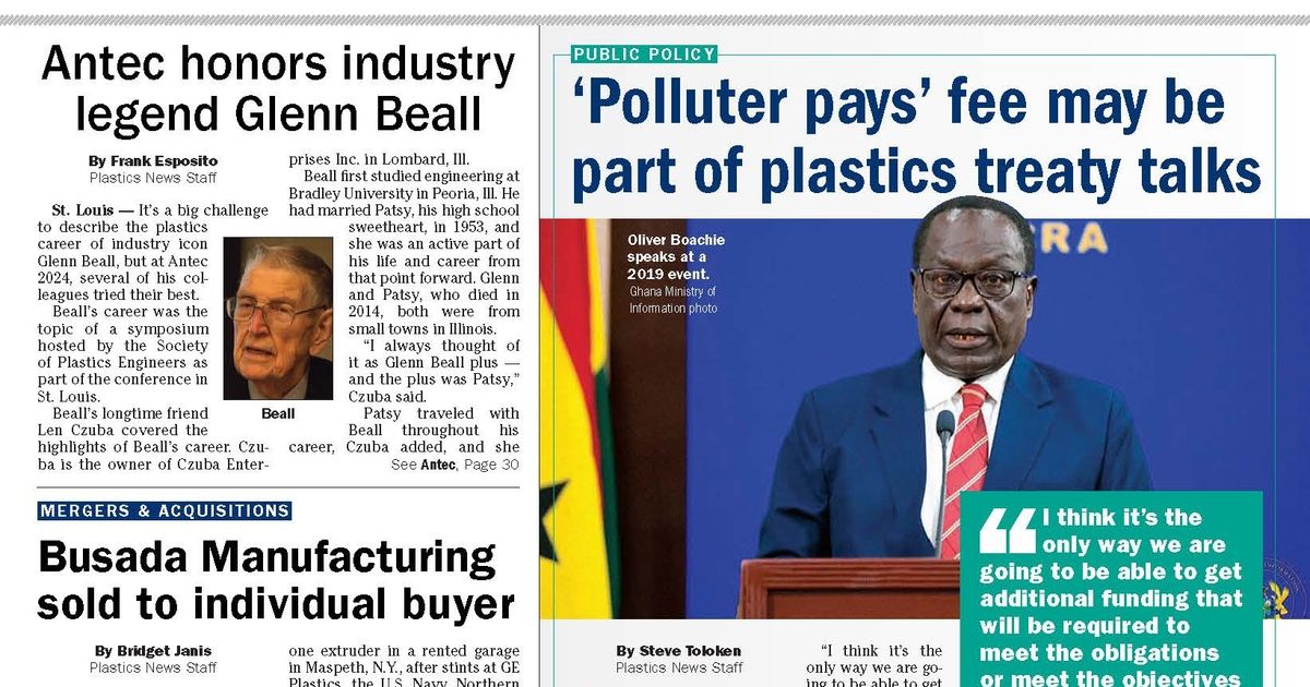 Latest issue of Plastics News is out now | April 22, 2024 | Plastics News
