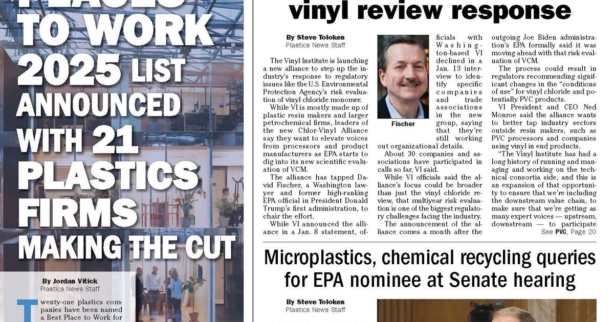 Best Places to Work in plastics | Vinyl institute | EPA nominee fields ...